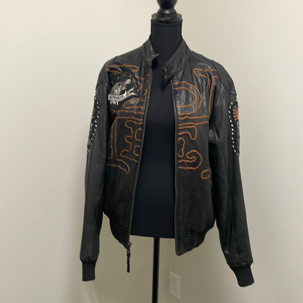 Ed Hardy Vintage Leather Jacket - Gem